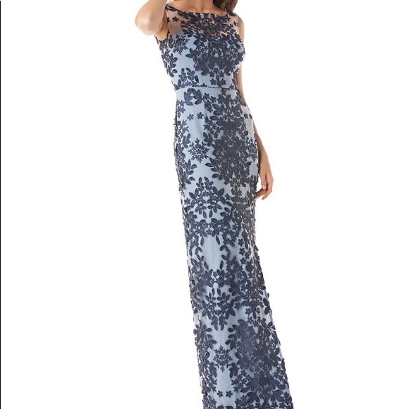 JS Collections | Dresses | Js Collection Nwt Blue Formal Gown Size 6 No ...